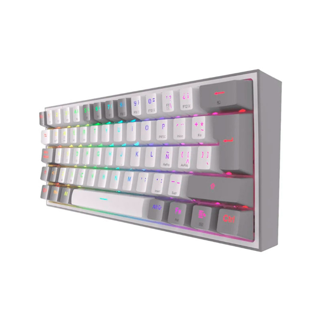 TECLADO MECÁNICO REDRAGON K616-RGB FIZZ PRO BLANCO- GRIS - The Mark
